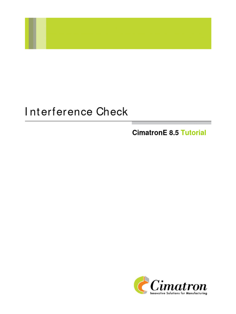 CIMATRON Interference - Check | Download Free PDF | Cursor (User ...