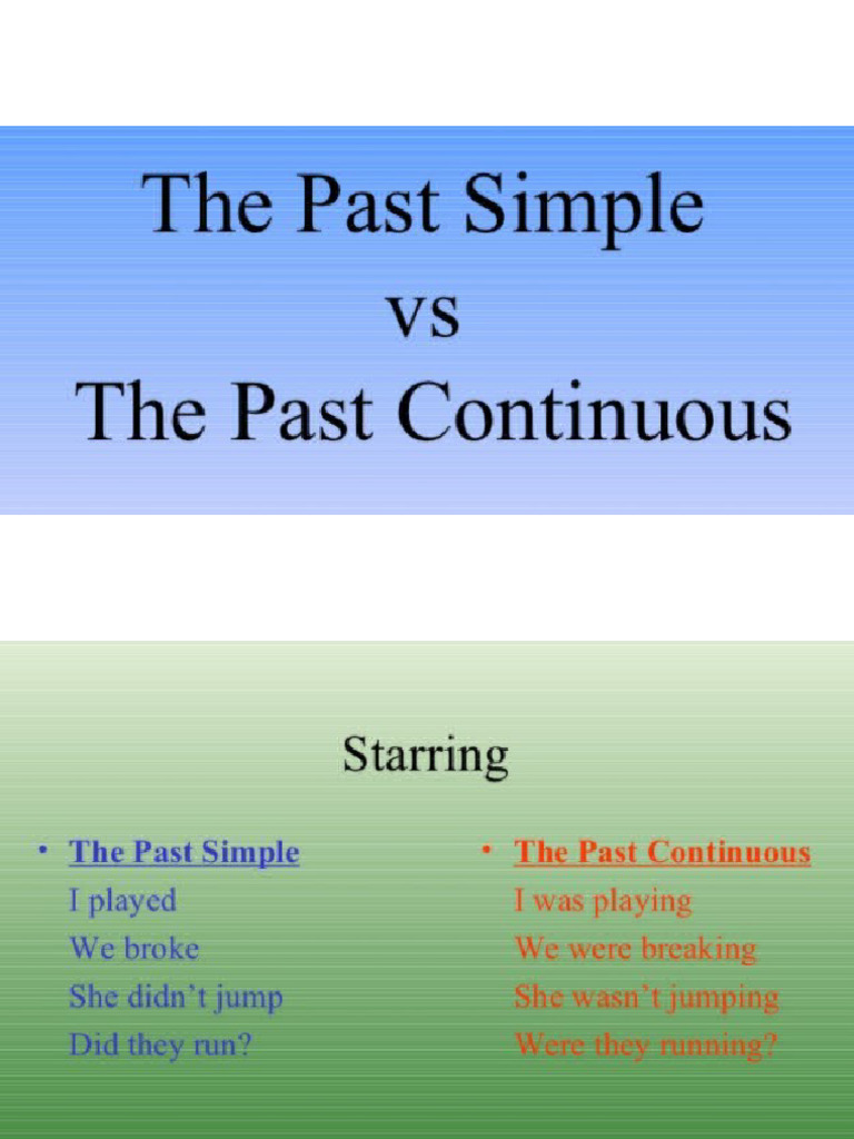 Past Simple Vs Past Continuous | PDF