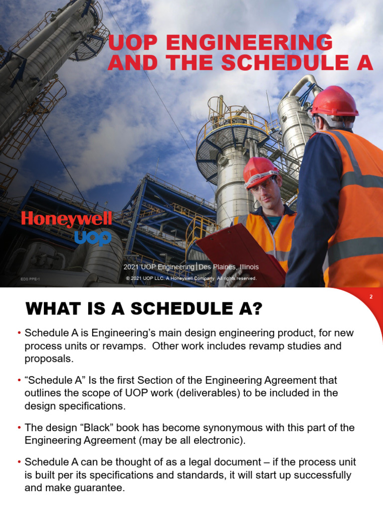 Understanding UOP Schedule A Design | PDF | Engineering | Business