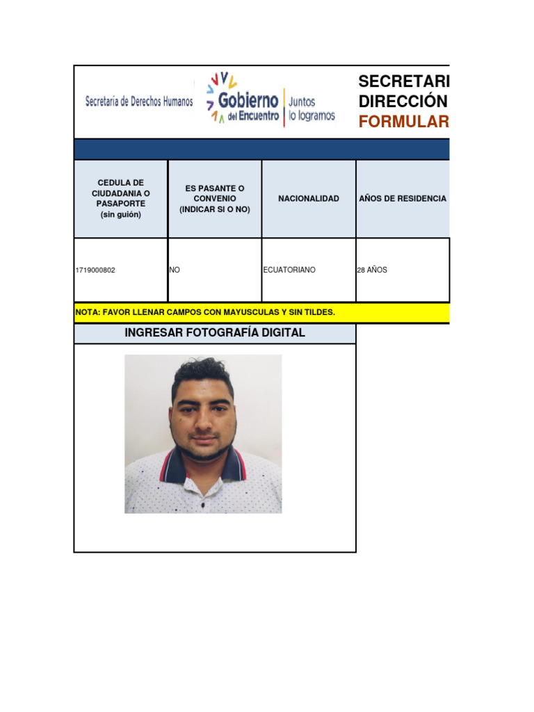 Formulario Siith-Sdh | PDF