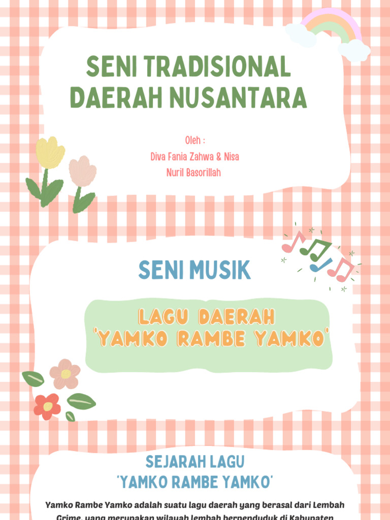 Musik Yamko Rambe Yamko | PDF | Seni | Puisi