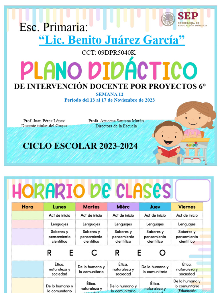 5° S12 Plan Proyecto Darukel 23-24 | PDF | Evaluación | Aprendizaje