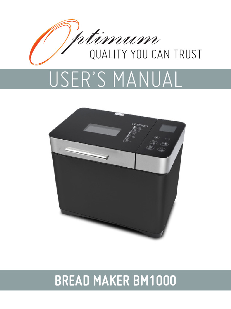 2-Breadmaker BM1000 Manual | PDF | Cakes | Breads