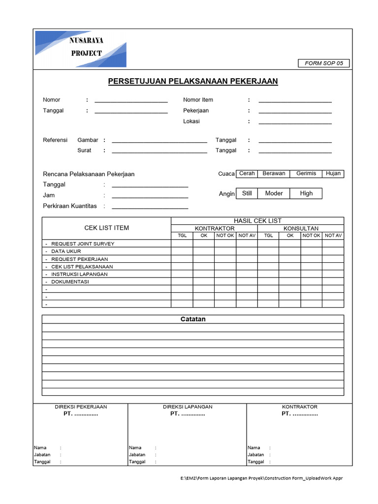 Form Work Approve | PDF