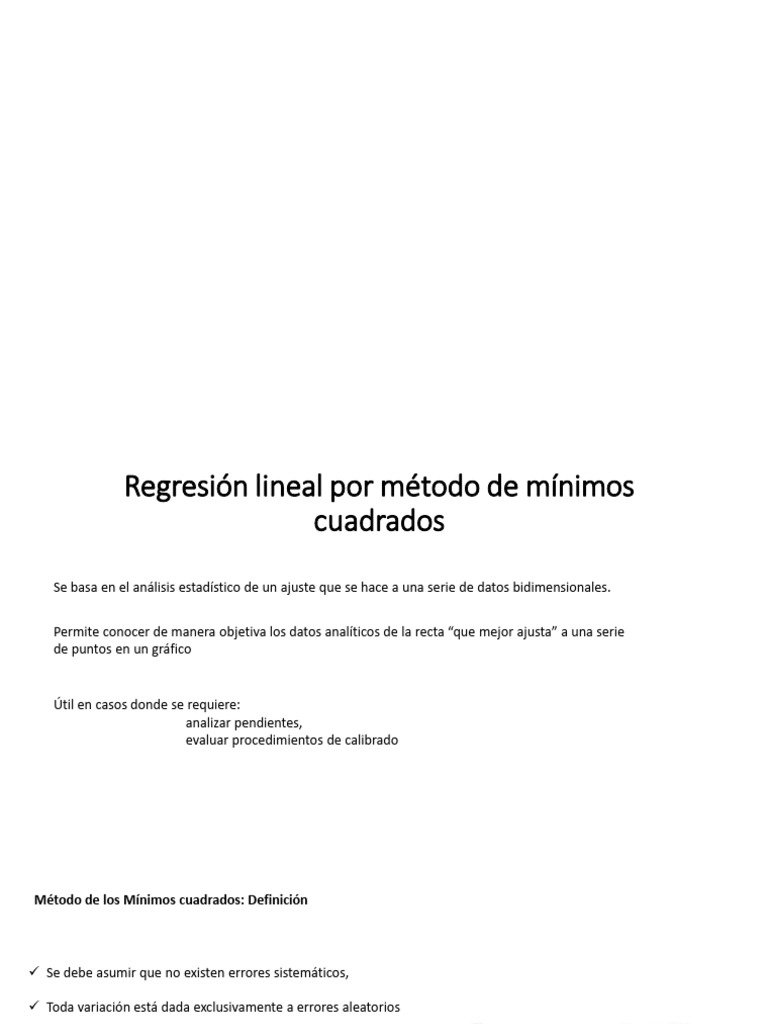 Minimos Cuadrados | PDF | Mínimos cuadrados | Regresión lineal