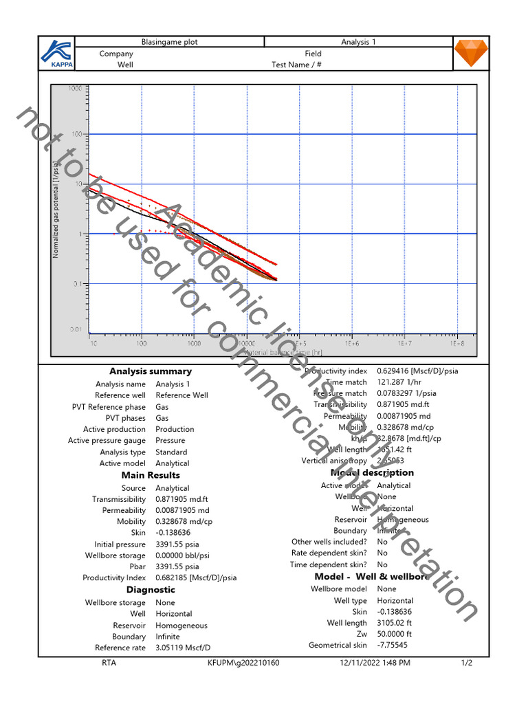 RTA - Blasingame Plot | PDF | Petroleum Reservoir | Pressure