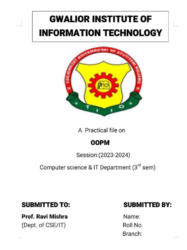 Practical - Oopm | PDF