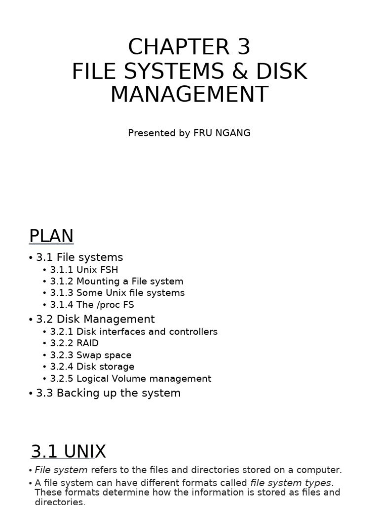 CHAPTER 3. Disk Management Rev | PDF | File System | Utility Software