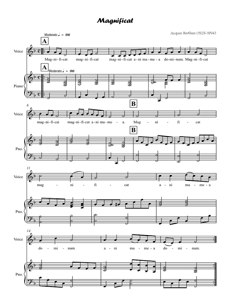 Magnificat - Score and Parts | PDF