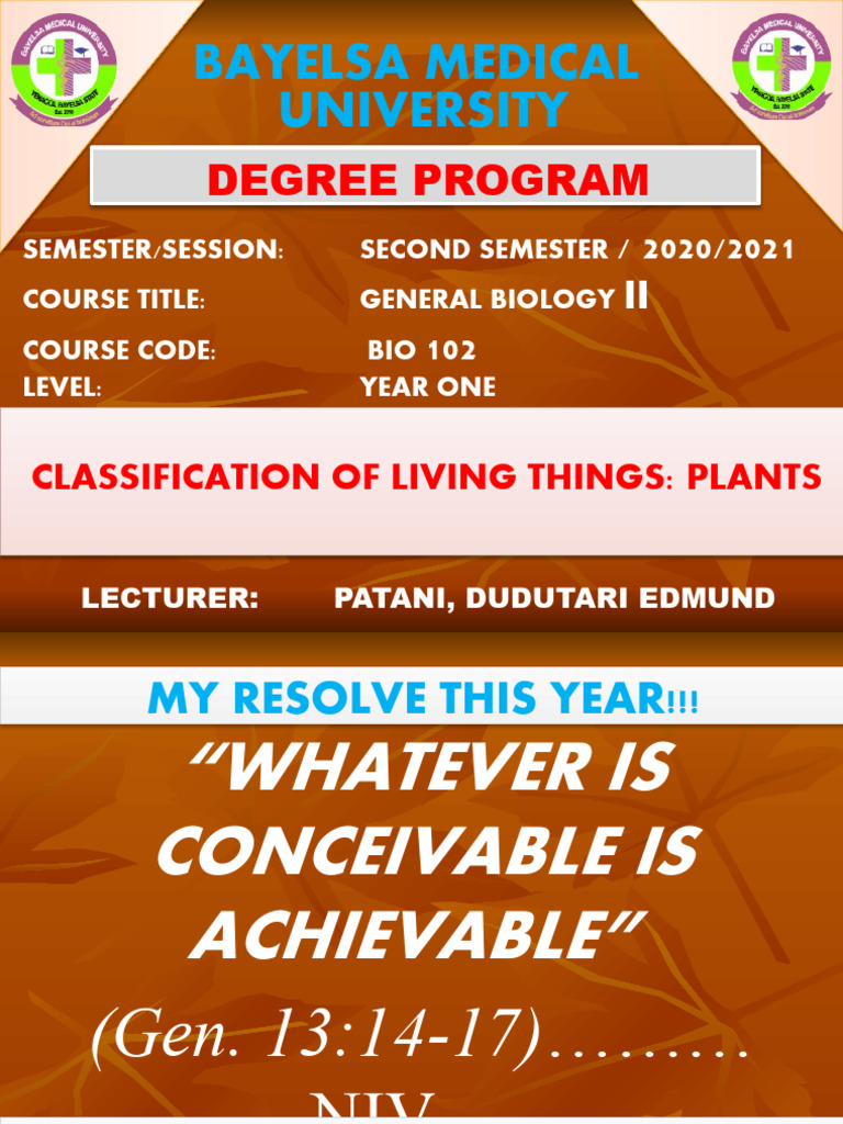 General Biology II: Plant Classification | PDF | Plants | Flowers