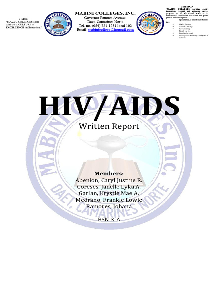 Hiv Aids Written Report 1 | PDF | Hiv/Aids | Virus