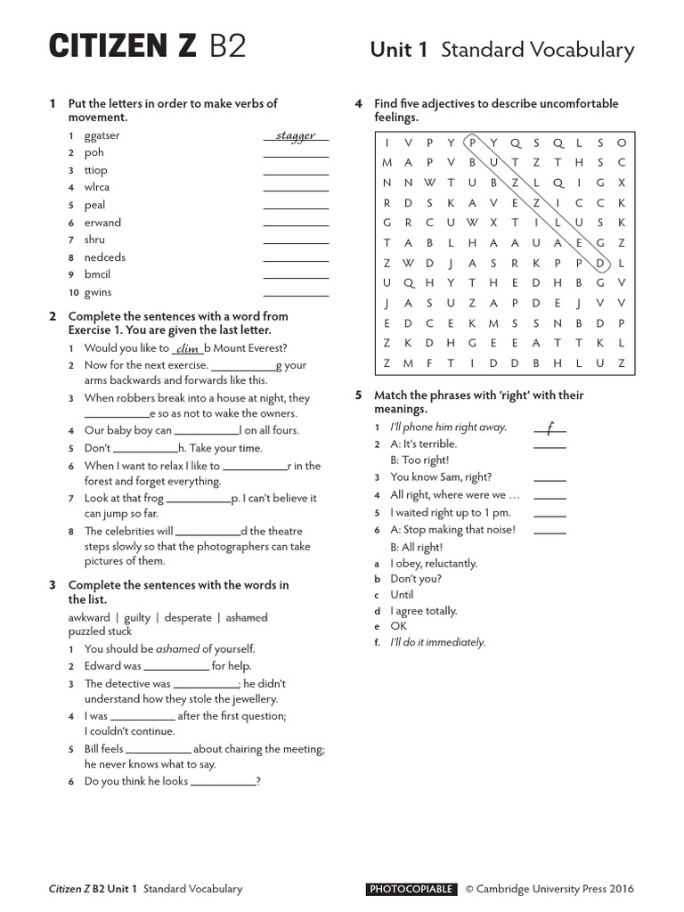Vocabulary Standard - Unit 01 | PDF | Linguistic Morphology | Syntax