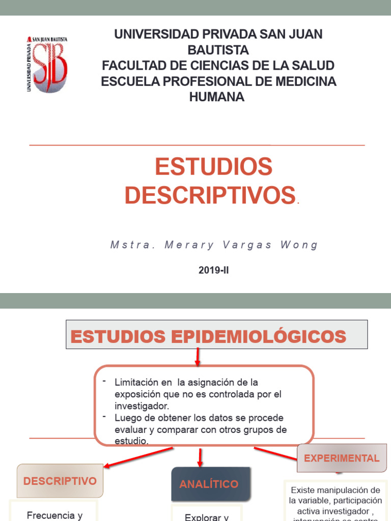 5- Estudios Descriptivos | PDF | Epidemiología | Medicina CLINICA