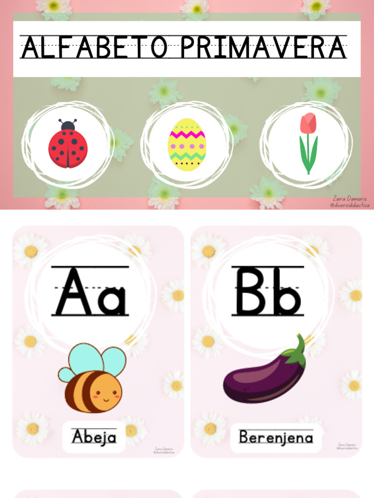 Alfabeto Primaveral para Niños | PDF