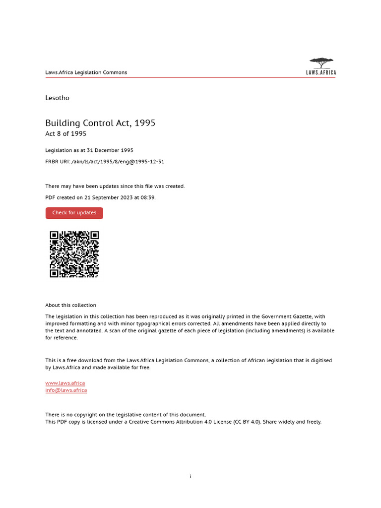 Building Control Act 1995 | PDF | Board Of Directors | Creative Commons ...