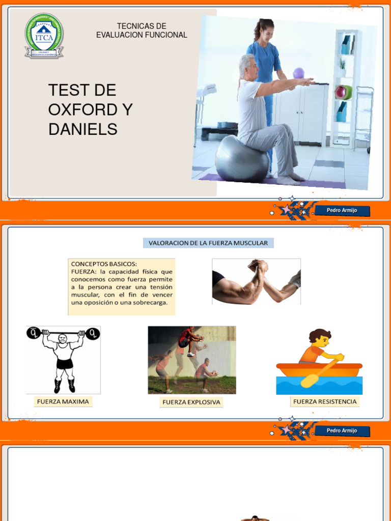 Evaluación de Fuerza: Tests Oxford y Daniels | PDF | Músculo ...