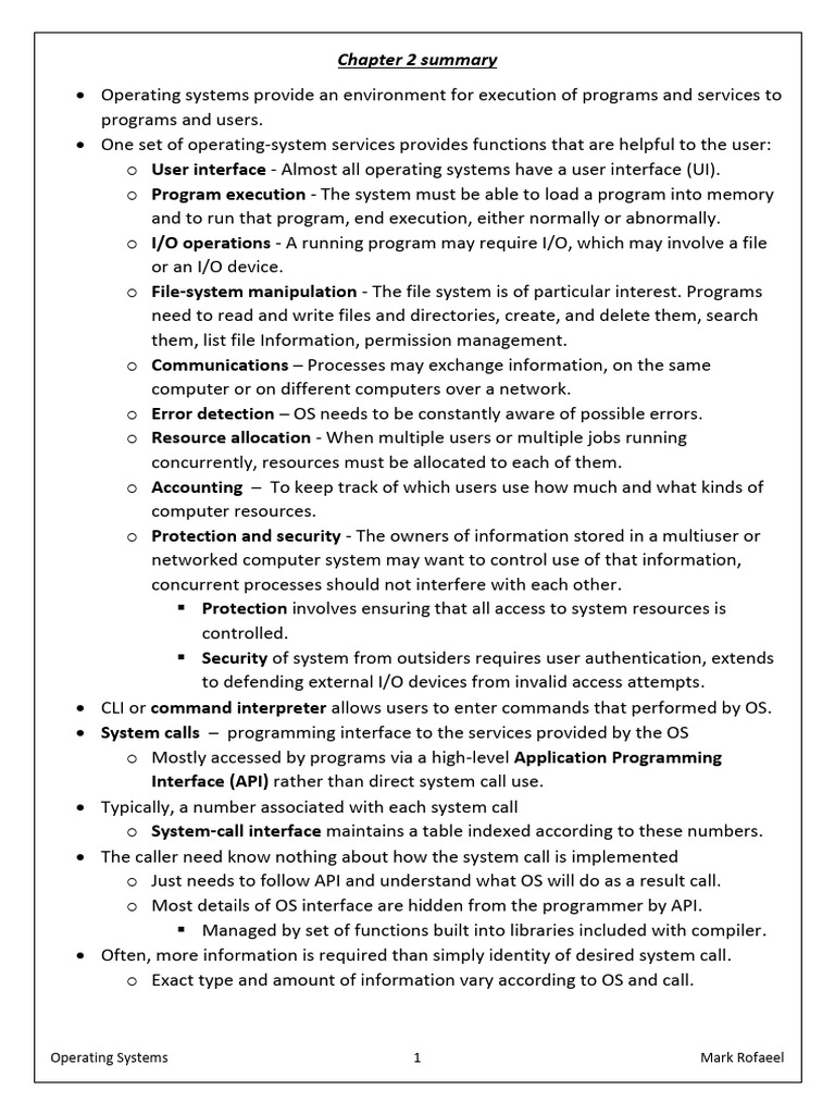 Chapter 2 Summary | PDF | Operating System | Booting