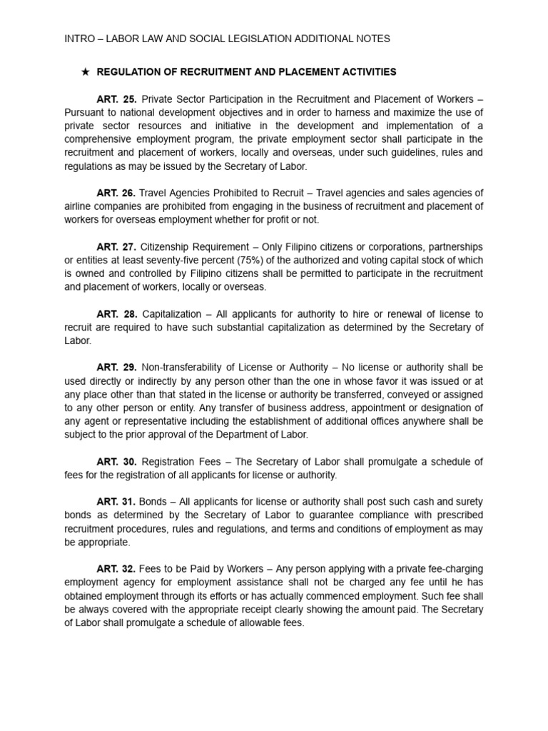 Labor Addtl | PDF | Employment | Labour Law