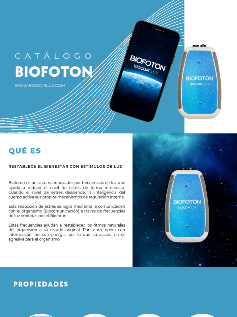 Nuevo Catalogo Biofoton 2 | PDF | Ligero | Estrés (biología)