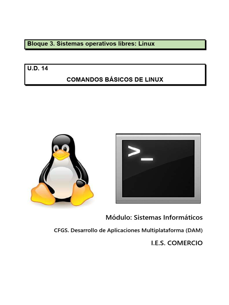 SI - UD14 Comandos Basicos | PDF | Interfaz de línea de comando ...