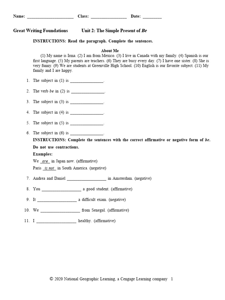 Great Writing 5e Foundations Unit 2 Exam View Test | PDF | Adjective ...