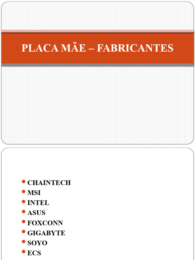 Placas Mãe: Modelos e Fabricantes | PDF | Arquitetura X86 | PCs ...