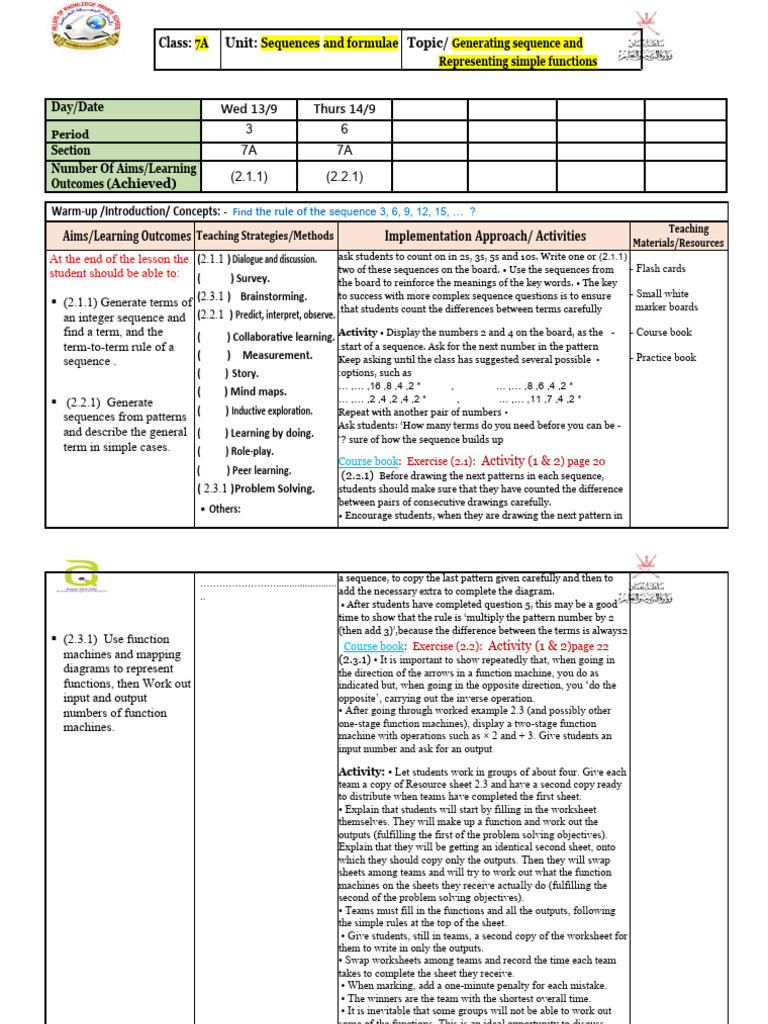 2.1 Sequences | PDF | Learning | Function (Mathematics)