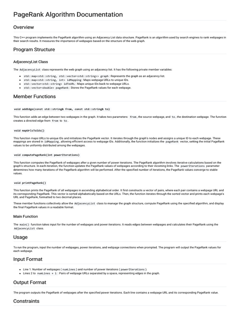 Documentation | PDF | Algorithms And Data Structures | Computing