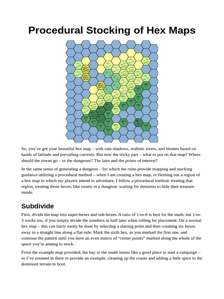 Populating Hex Maps | PDF
