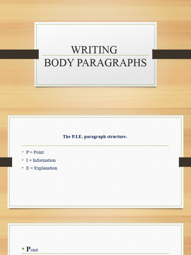 WEEK 7 - ING 201A - Body Paragraphs | PDF | Information | Evidence