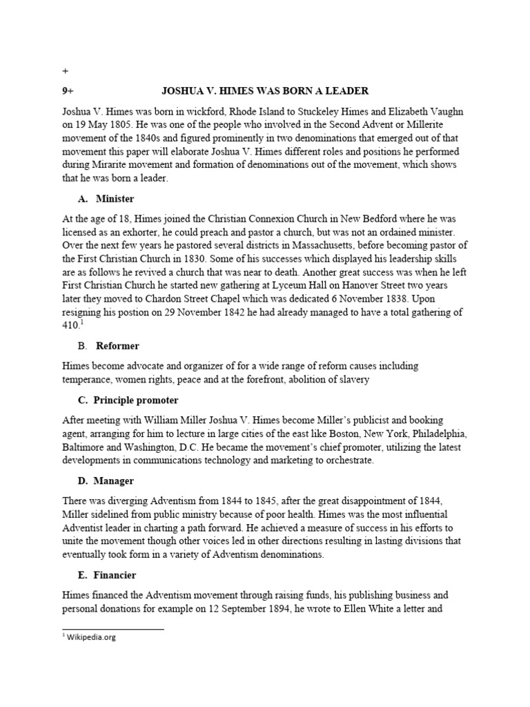 HIMES | PDF | Adventism | Protestantism
