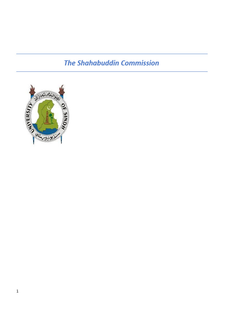 Shahabuddin Commission: Impact on Pakistan | PDF | Extremism | Secularism
