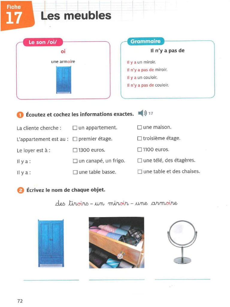 Vocabulaire Illustré (Meubles) 1 | PDF
