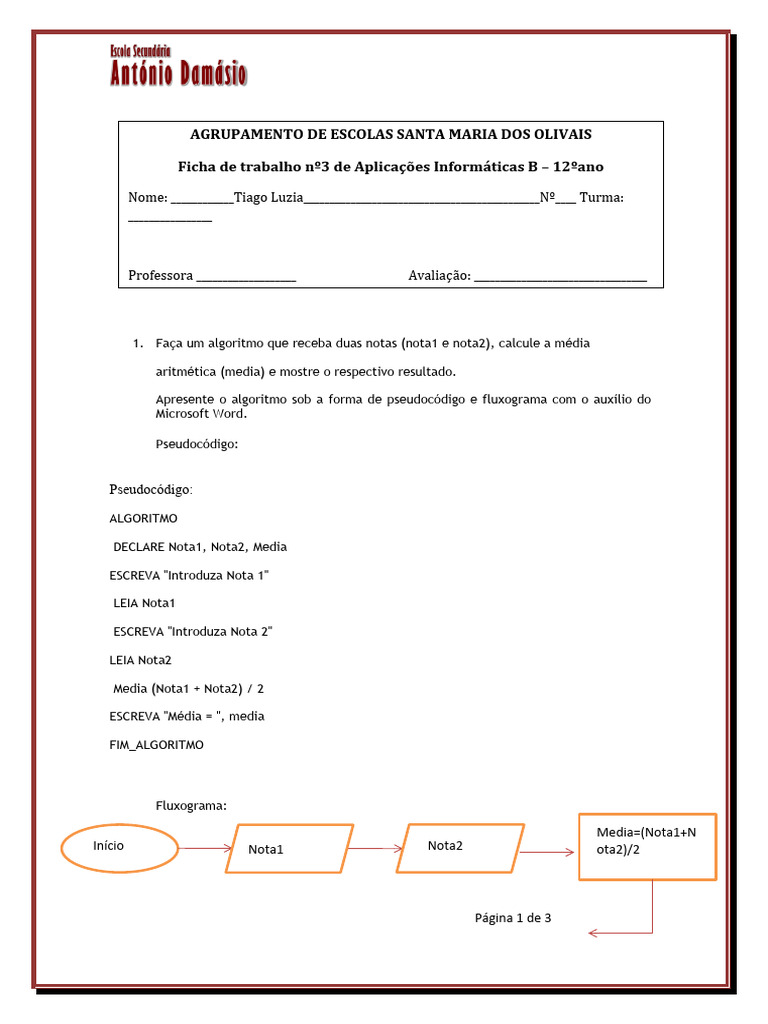 Ficha de Trabalho n3 - APIB | PDF | Algoritmos | Engenharia de Sistemas