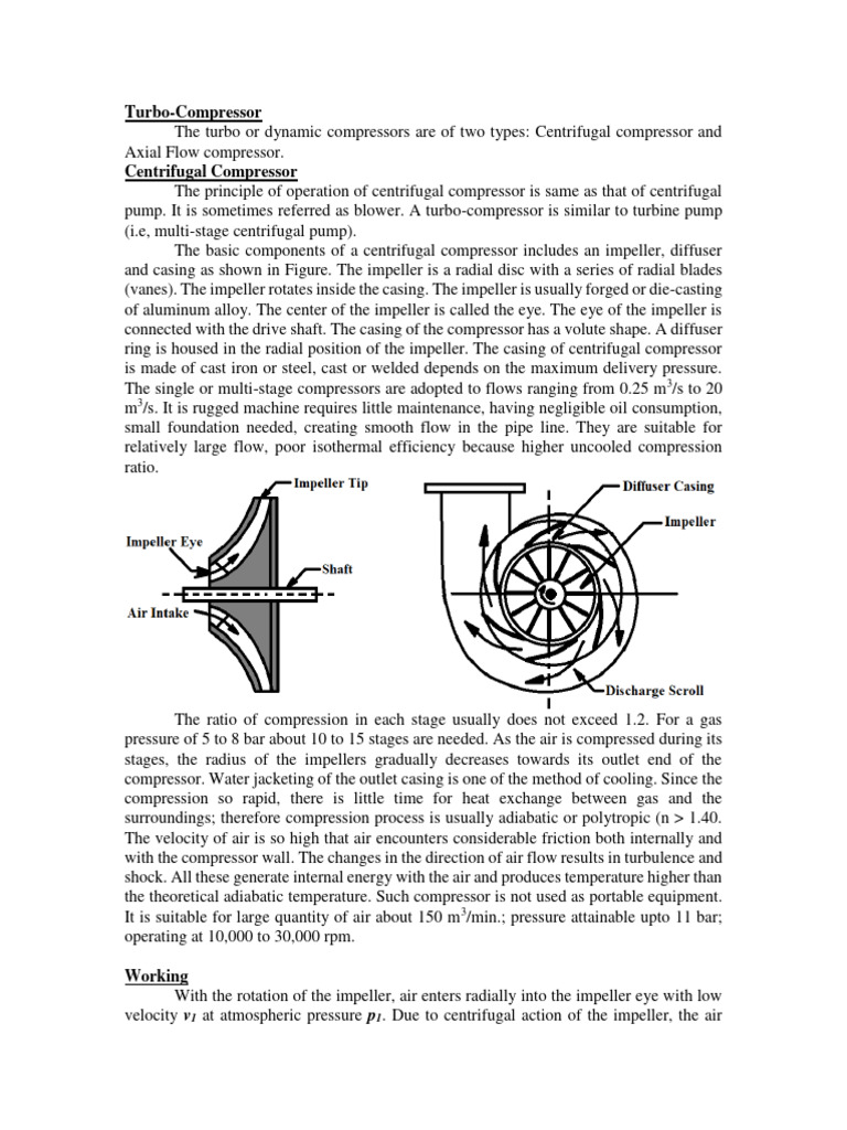 Turbo-Compressor Overview and Types | PDF | Applied And ...
