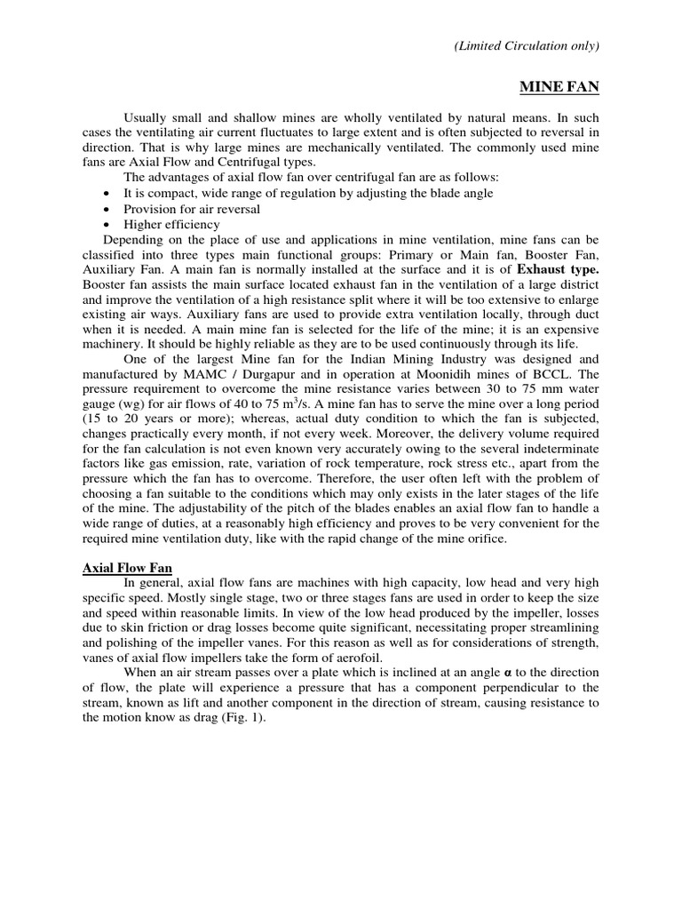 Axial Flow Fans in Mine Ventilation | PDF | Belt (Mechanical ...