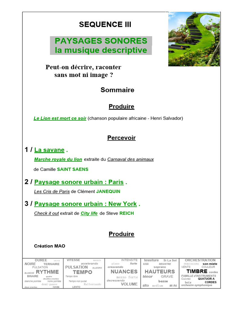 Paysages Sonores et Musique Descriptive | PDF | Tempo | Musicologie