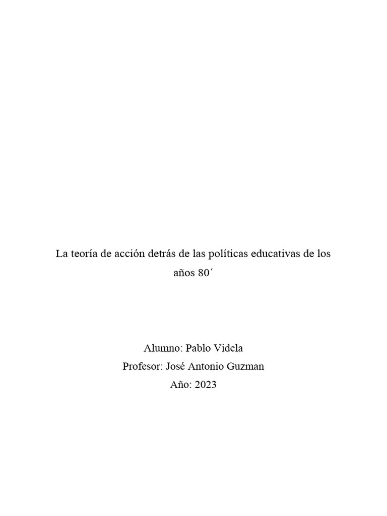 Ensayo 1 - Pablo Videla | PDF | Chile | Enseñando