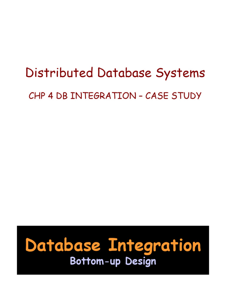 Case Study Dbintegration | PDF | Databases | Conceptual Model