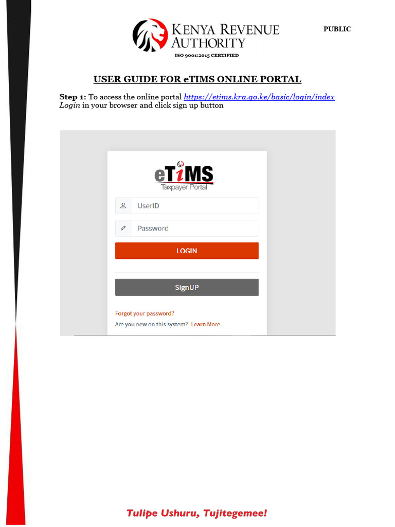 Etims Guide - Online-Portal-User-Guide-for-Taxpayers-1 | PDF | Receipt ...
