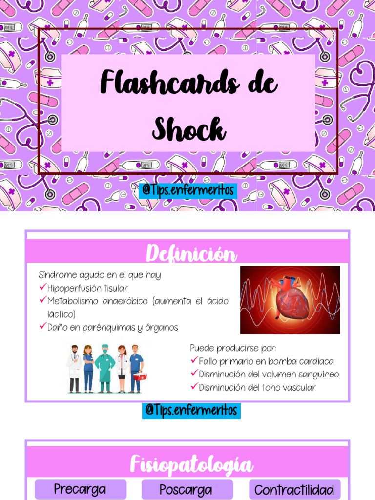 Flashcards Shock | PDF | Corazón | Sistema circulatorio