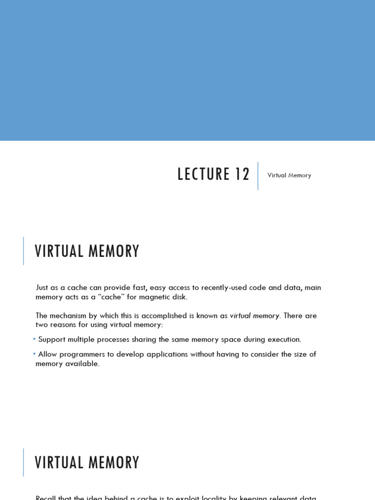 Lecture12 Cda3101 | PDF | Cpu Cache | Computer Data Storage