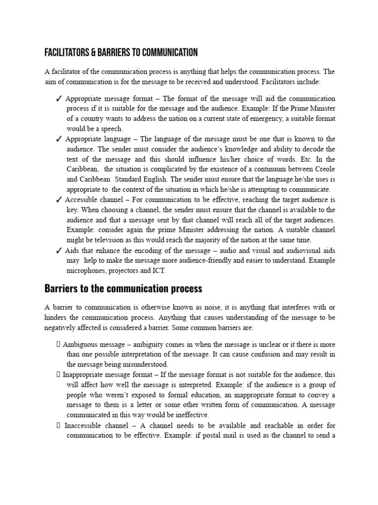 L6 CS Facilitators & Barriers to and Forms of Communication (2) (1 ...