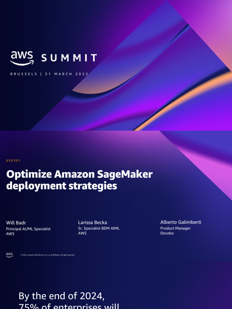 1 - Optimize Amazon SageMaker Deployment Strategies | PDF | Amazon Web Services | Computer Vision