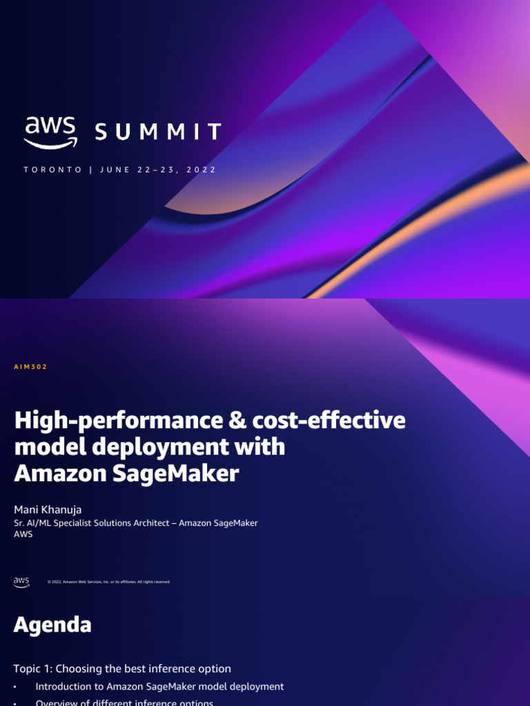 High-Performance & Cost-Effective Model Deployment With Amazon SageMaker | PDF | Statistical ...