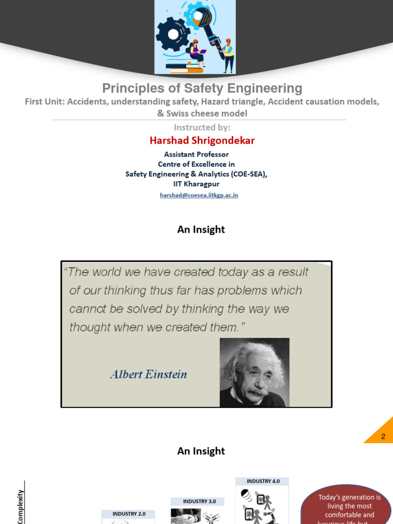 Principles of Safety Engineering - First Unit | PDF | Risk | Hazards