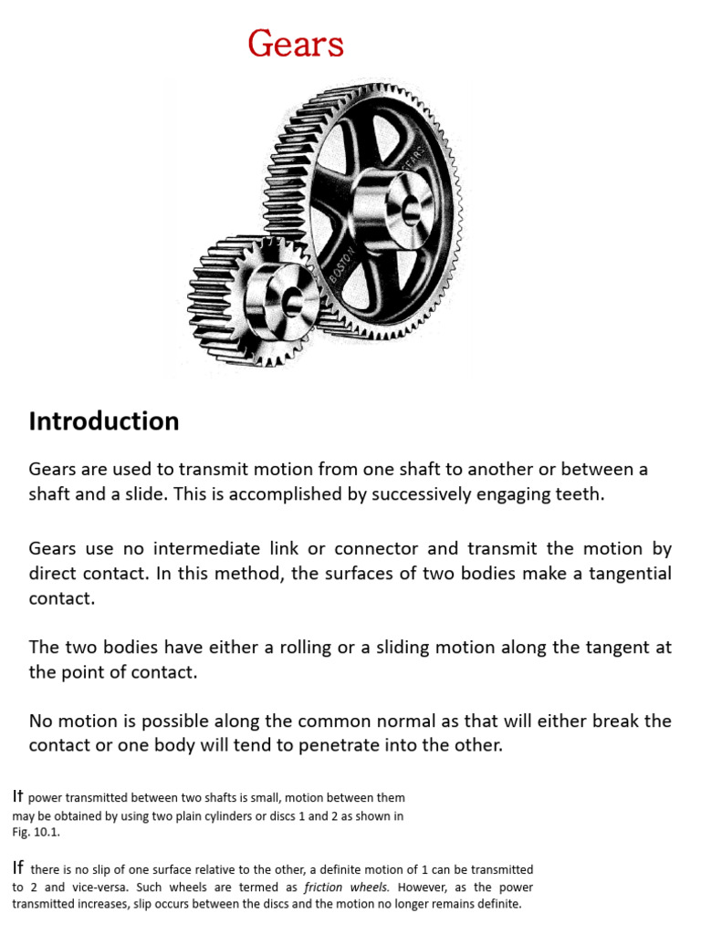 Gears | PDF | Gear | Classical Mechanics
