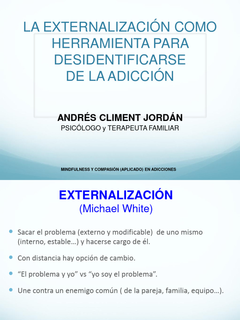 Externalizacion de La Adiccion | PDF