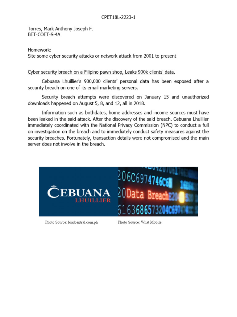 Cyber Security Attacks - Torres | PDF | Ransomware | Security