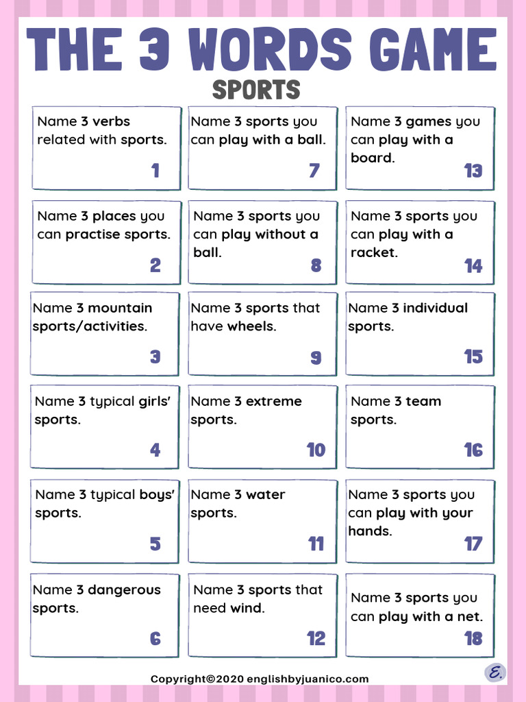 The 3 Words Game | PDF